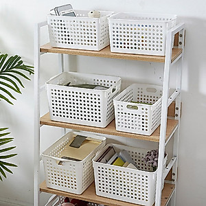 Operitacx 2pcs Box Storage Basket Plastic Storage Bins Woven Storage Baskets Toiletry Containers Files Desktop Organizing Box Desktop Sundry Case Plastic Box Storage Holder Cosmetic Box A4