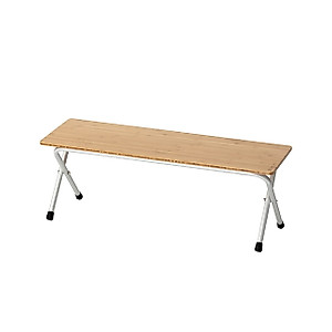 Snow Peak Renewed Long Folding Shelf Bamboo - Multi-Use Bamboo Surface - 43.1 x 13 x 15.5 in