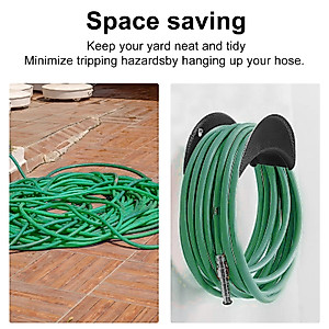 GARTOL Garden Hose Holder Heavy Duty Water Hose Holder, High Carbon Steel Hose Hanger Wall Mount Hose Storage Organizer, for Outside Yard, Rust Proof Hose Rack
