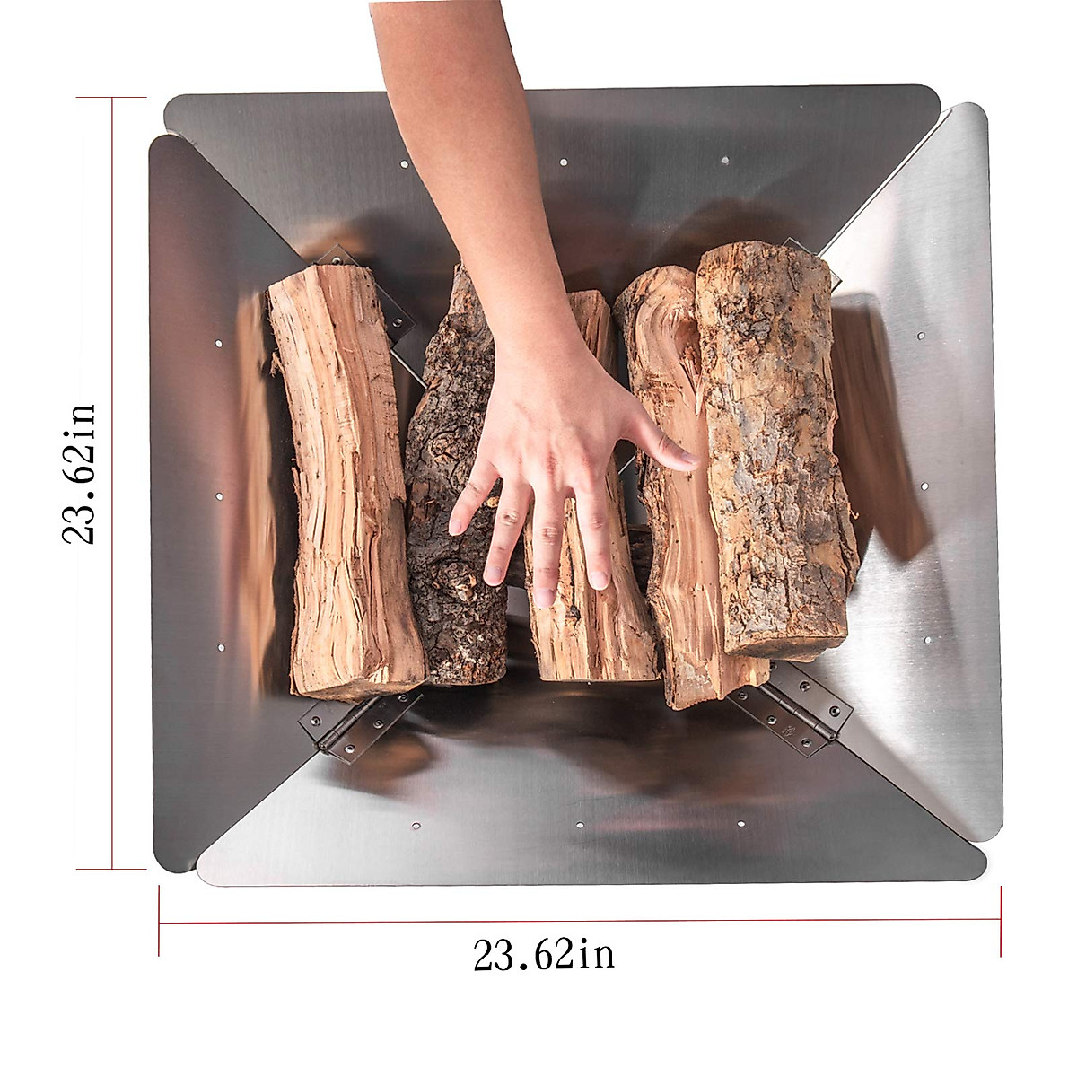 Fire Pits Outdoor Foldable Large Stainless Firepit,Strong and Sturdy,Durable,Space Saving and Easy to Carry.Outdoor Fire Pit,Modern Deautiful Artistic Appearance,Suitable of Users 1-10 People