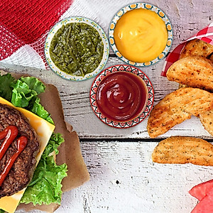 Cedilis 12 Pack Ceramic Soy Sauce Dipping Bowls, 3.5oz Pinch Bowls for Kitchen Prep, 4 Inch Small Sushi Soy Sauce Dish Plate, Colorful Condiments Bowl Dish Dip Bowls Side Dishes