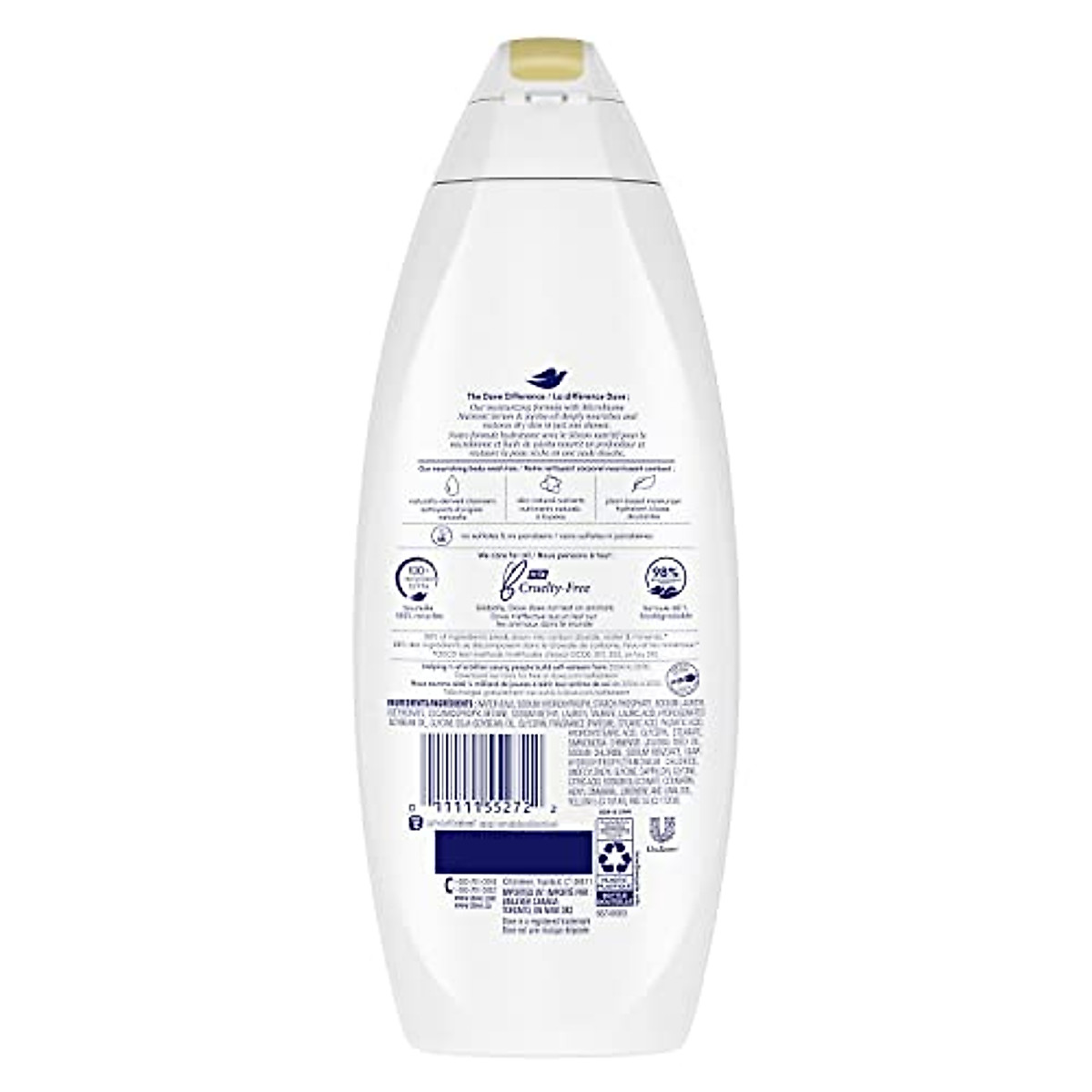 Dove Body Wash for Dry Skin Dryness Relief Effectively Washes Away Bacteria While Nourishing Your Skin 22 oz (Pack of 4)