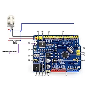 AITRIP 2pcs DHT22/AM2302 Digital Temperature and Humidity Sensor Module Temperature Humidity Monitor Sensor Replace SHT11 SHT15 for Arduino Electronic Practice DIY