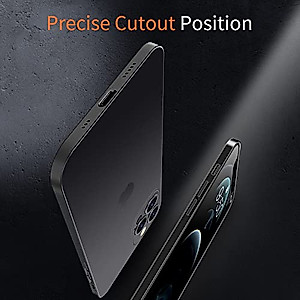 Dataroad iPhone 14 Pro Max 6.7" Slim Case - 0.2mm Thin, Matte Finish, Anti-Fingerprint, Anti-Yellowing, Translucent Black