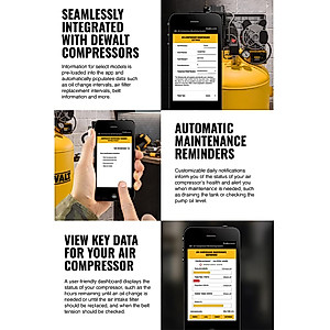 DEWALT 60 Gal. 3.7 HP 175 PSI Stationary Vertical Air Compressor with Air Compressor Monitoring System (DXCM602A.COM)
