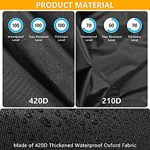 Miuwauer Patio Loveseat Cover Waterproof 60" Wx34 Dx30 H Outdoor Couch Cover Heavy Duty with Air Vent Patio Furniture Covers for 2-Seat Couch Sofa Loveseat Lawn Garden, Black