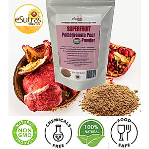 eSutras Organics Pomegranate Peel Powder Superfood, 10 Ounce