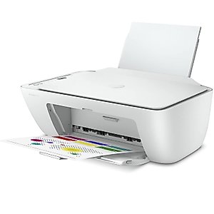 HP DeskJet 2752B Wireless All-in-One Color Inkjet Printer for Home Office, White - Print Scan Copy - Icon LCD Display, 4800 x 1200 dpi, WiFi, Bluetooth, Hi-Speed USB, Instant Ink Ready
