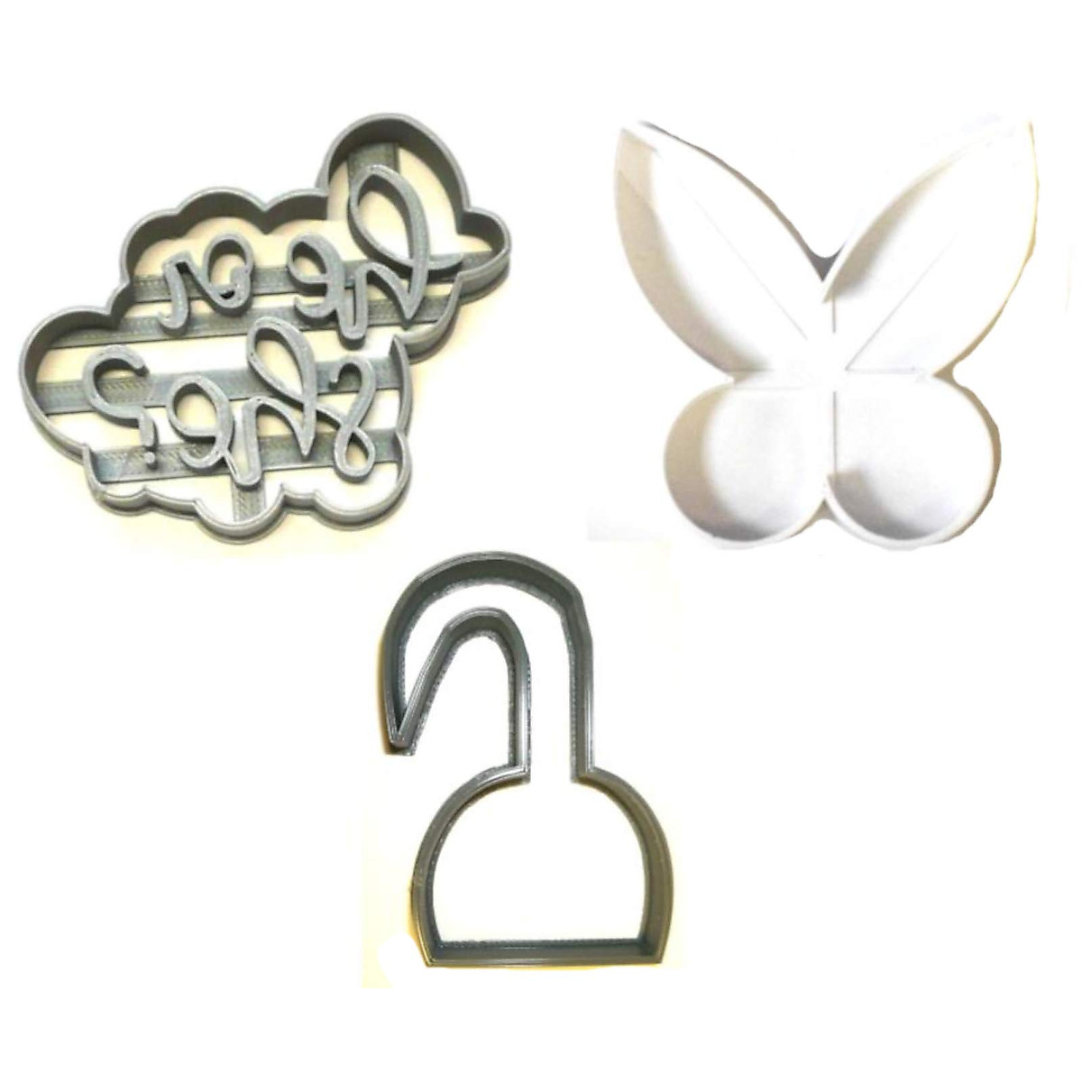 PIRATE OR PIXIE GENDER REVEAL BABY SHOWER SET OF 3 COOKIE CUTTERS MADE IN USA PR1194