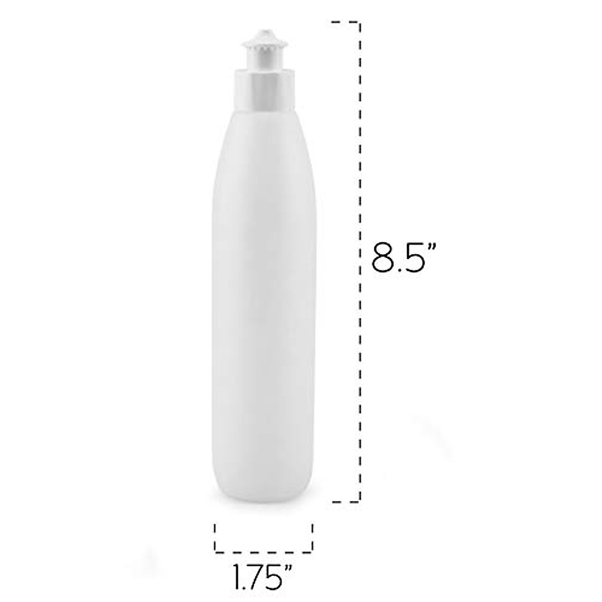 Cornucopia 8-Ounce Squeeze Bottles for Dish Soap and Sauces (6-Pack); Push Pull Cap Dispenser HDPE Squirt Bottles Ideal Soap Dispensers, Condiment Squirt Bottles or Personal Hygiene, BPA-Free
