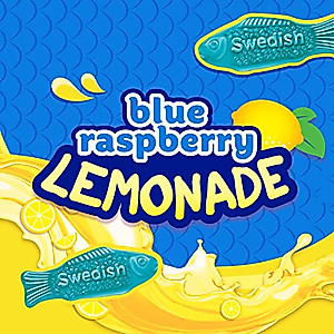 SWEDISH FISH Blue Raspberry Lemonade Soft & Chewy Candy, Bulk Candy, 12-8.04 oz Bags