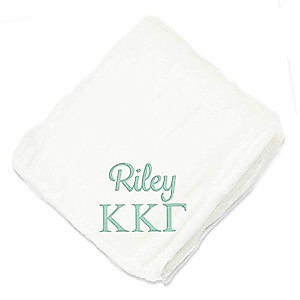 Go Greek Chic Customized Kappa Kappa Gamma Embroidered Throw Blanket
