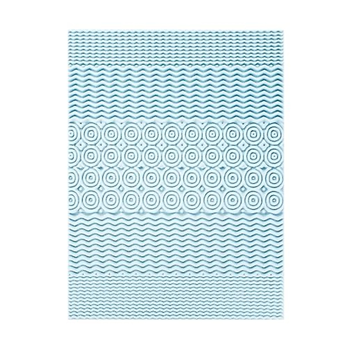 Mellow 3 Inch 5-Zone Memory Foam Mattress Topper, Cooling Gel Infusion, Queen, Blue