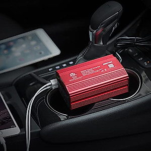 BESTEK 300W Power Inverter DC 12V to 110V AC Car Inverter with 4.2A Dual USB Car Adapter