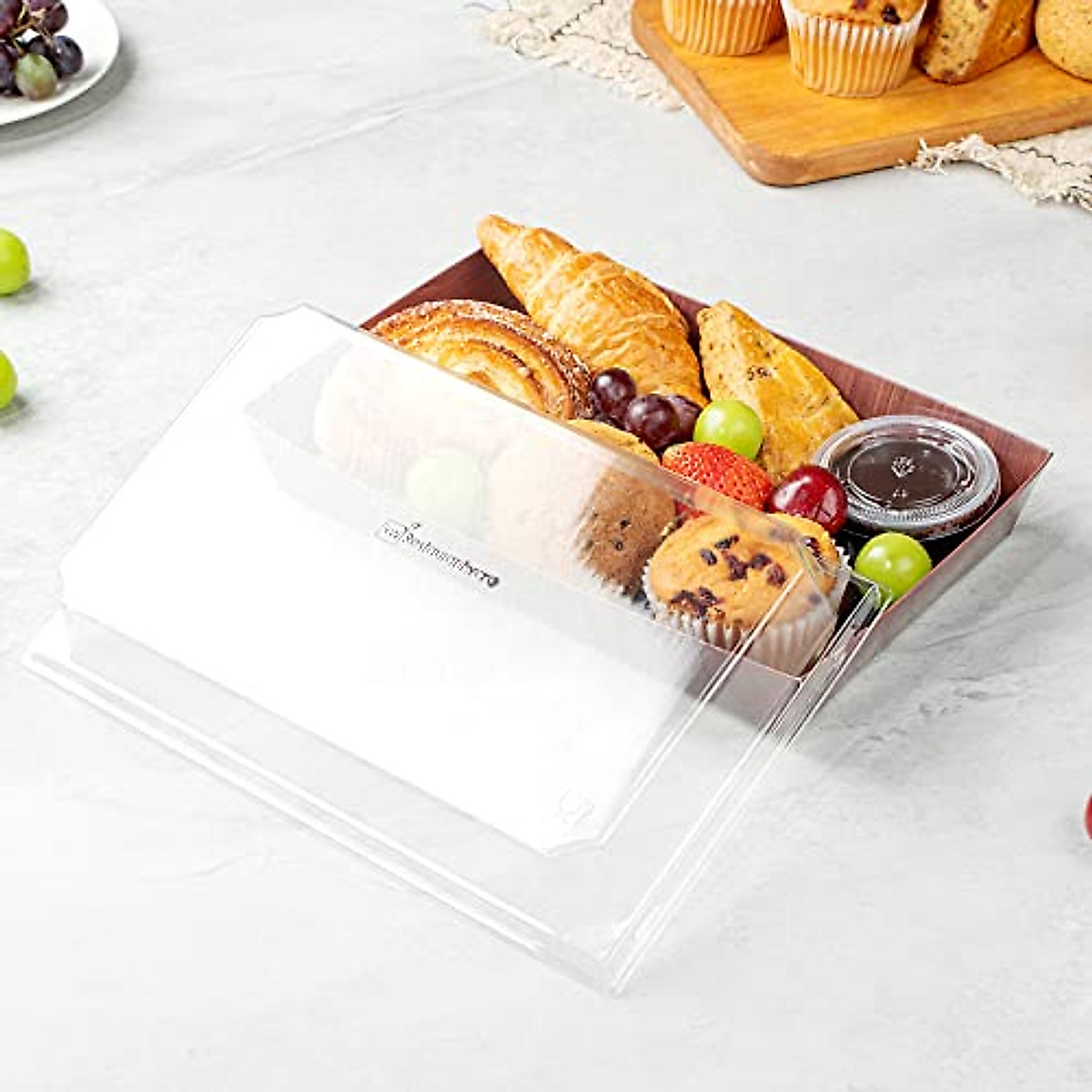 Restaurantware Matsuri Vision Clear Plastic Lid - Fits Large Sushi Tray - 100 count box