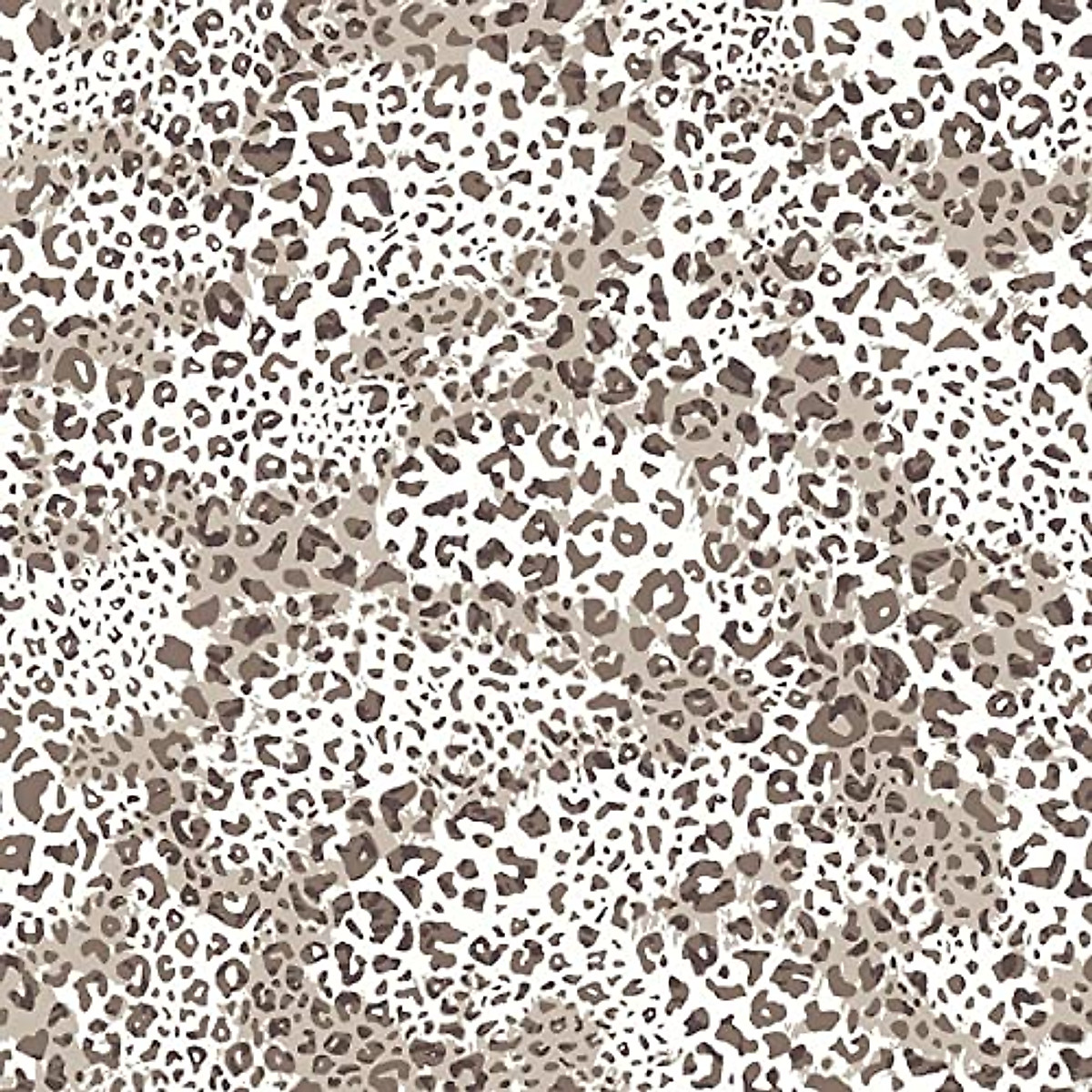 Off White Mocha Animal Skin Pattern Printed on Waffle Non Brushed Knit Fabric by The Yard