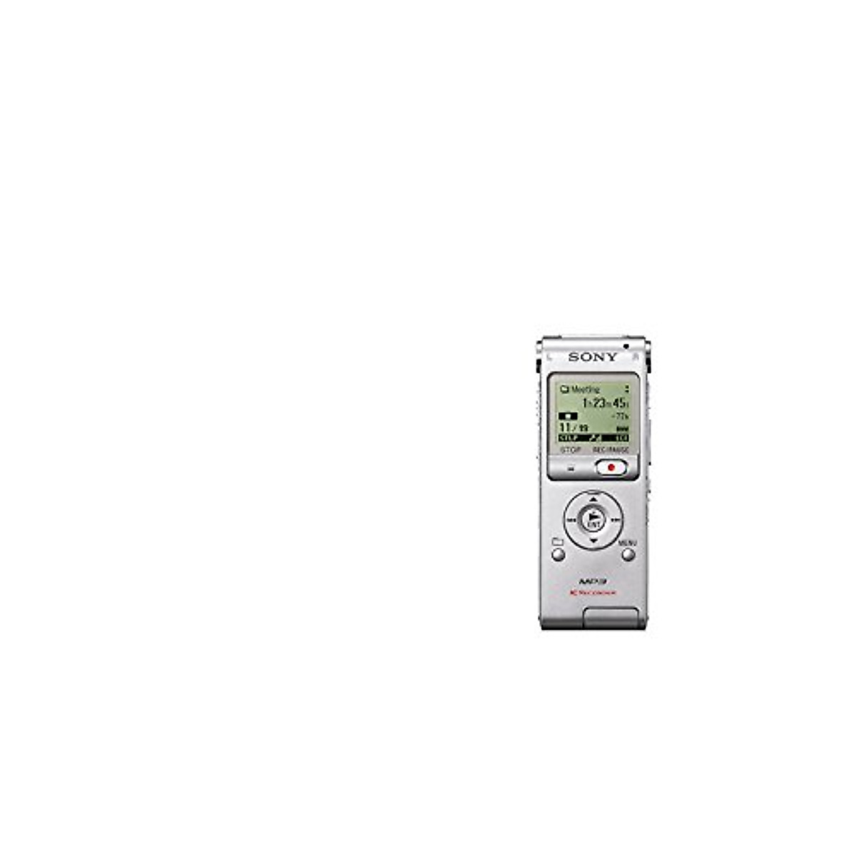 Sony ICD-UX200 Digital Voice Recorder with Built-In Stereo Microphone (Silver)