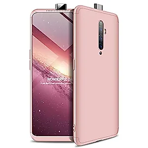 ZSCHAO Case for Oppo Reno2 Z - 360 Degree Ultra Slim Anti-Shock with Tempered Glass - Matte, Pink Gold, Shock-Absorbent, Anti-Slip