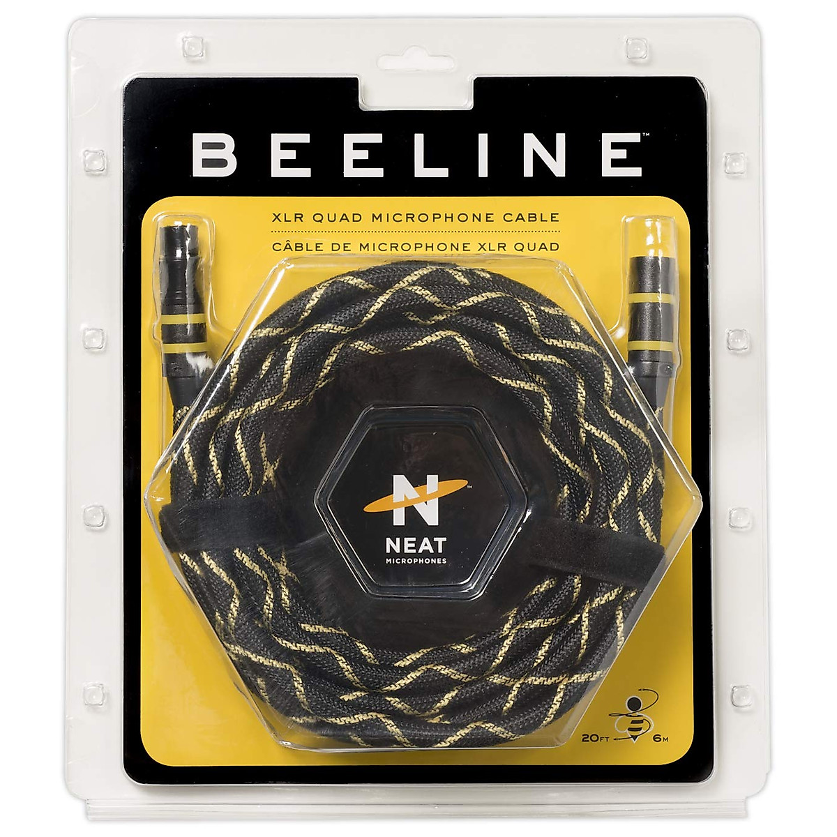 NEAT Bee Line Quad Conductor Microphone Cable, 20 Feet