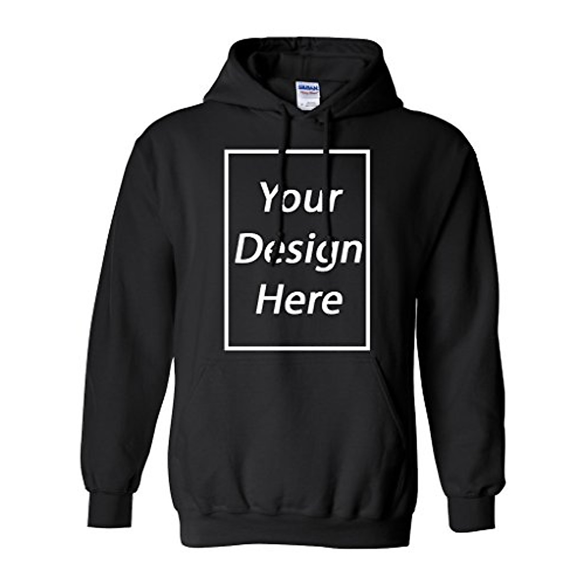 City Shirts Add Your Own Text and Design Custom Personalized Sweatshirt Hoodie (Large, Black)