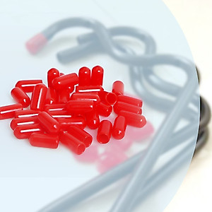 Aopin Rubber Round End Cap Cover 3/4 Inch (19mm) Screw Thread Protectors PVC Flexible Tubing Pipe Protective Bolt Screw Thread Protector Safety Cover | for Pipe Post Tubing Rod Cover 20 Pcs (Red)