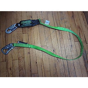 Honeywell 913B/6FTGN Miller by 6' BackBiter Heavy Duty Polyester Web Single-Leg Tie-Back Lanyard With (1) Locking Snap Hook, (1) Locking 5K Snap Hook And SofStop Shock Absorber, 15.34 fl. oz.