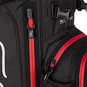Titleist - Players 4 StaDry Golf Bag - Black/Black/Red