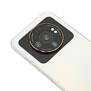 White Smartphone Mobile Phone 4000mAh 6.5 Inch Dual SIM Dual Standby 6 and 256G ABS 5G Network for Every Day (US Plug)