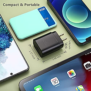 USB C Wall Charger Adapter, Costyle 3 Pack PD 25W Super Fast Charger Type C Charging Block Compatible Samsung Galaxy S23/S22/S21/S20 Ultra/Plus/S20FE/S10/A13/A53/A71/Note 20 Ultra/10,Pixel 7/6A-Black