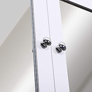 kleankin Bathroom Storage Cabinet Wall Mounted Medicine Cabinets w/Double Mirror Doors & Adjustable Shelf White