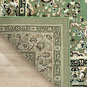 Antep Rugs Oriental 8x10 Traditional Medallion Indoor Area Rug Siesta (Green Beige, 7'10" x 10')
