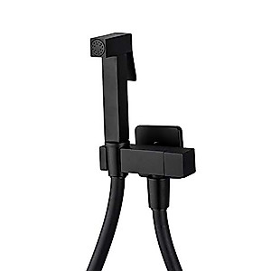 MINJING Hand Held Bidet Sprayer for Toilet, Brass Single Handle Bidet Faucet, Wall Mounted Bidet Faucets, Hygienic Shower Tap, Cold and Hot Water Mixer Bidet Tap