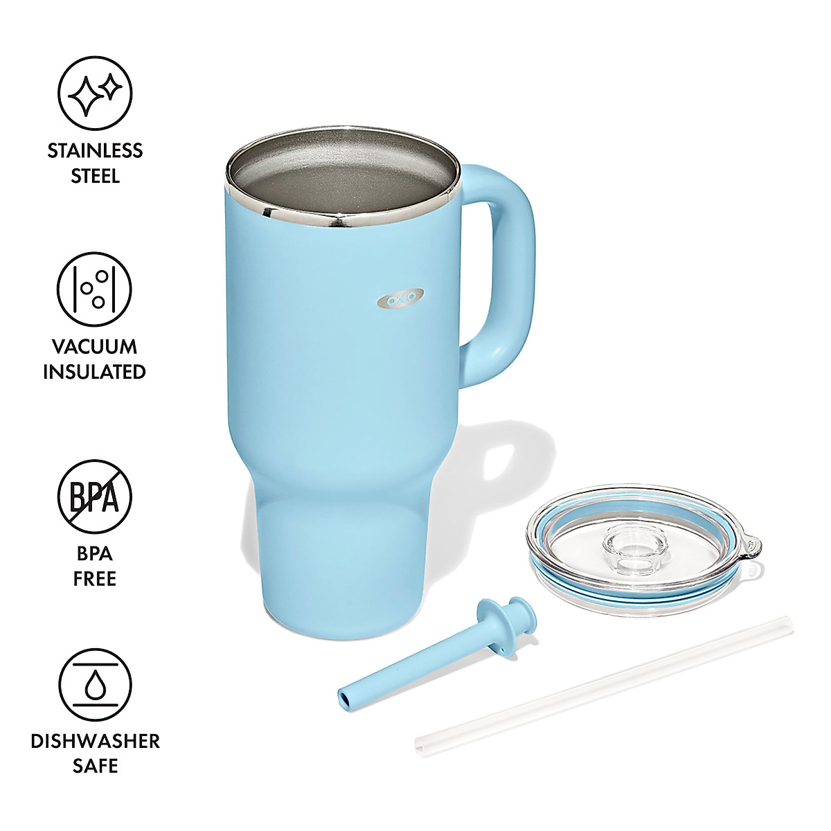 OXO Strive XL Tumbler with Handle – 40 oz. – Blue Topaz