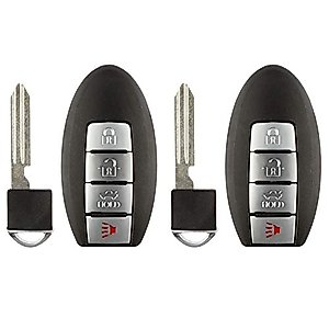 2X KeylessOption Remote Key Fob 4btn for Nissan (KBRASTU15, CWTWB1U758)