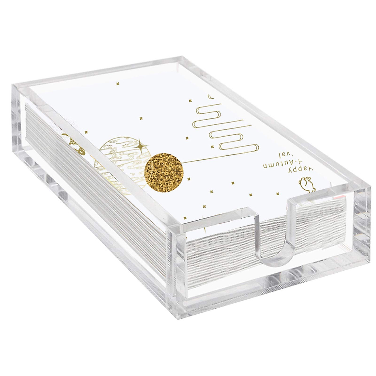 Phineoly Acrylic Guest Towel Napkin Holder, 0.37Inch Thickness Clear Paper Towel Tray, Rectangle Napkin Holders for Kitchen, Dining Room, Bathroom