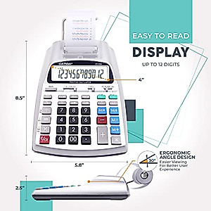 CATIGA New & Upgraded 2023 Printing Calculator Adding Machine 10 Key, Desktop Home Office Calculator with Paper Roll Print Out, Accounting Business Finance