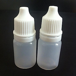 Grey990 5 Pcs Mini SizeDropper Bottle, 5-100ml Empty Plastic Bottles for Eye Liquid Dropper 50 ml