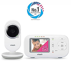VTech VM320 Baby Monitor, 2.4" Screen with Fixed Camera, Night Vision, Soothing Sounds, 2-Way Talk, Secured Transmission, Secure Transmission No WiFi