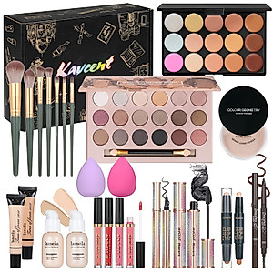 Makeup Sets Teens Makeup Kit for Women Full Kit Makeup Kits for Women Gift Eyeshadow Palette Concealer Palette Lipgloss Foundation Concealer Powder