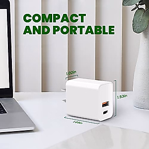 iPhone 14 Pro Max Charger Block, DGHYDZ Type C Charger Block, 20W Upgraded Certified iPhone Plug Adapter - Dual Ports Fast Wall Charger for iPhone 13/12/11/Pro Max,XS/XR/X,iPad Pro,AirPods Pro,Samsung