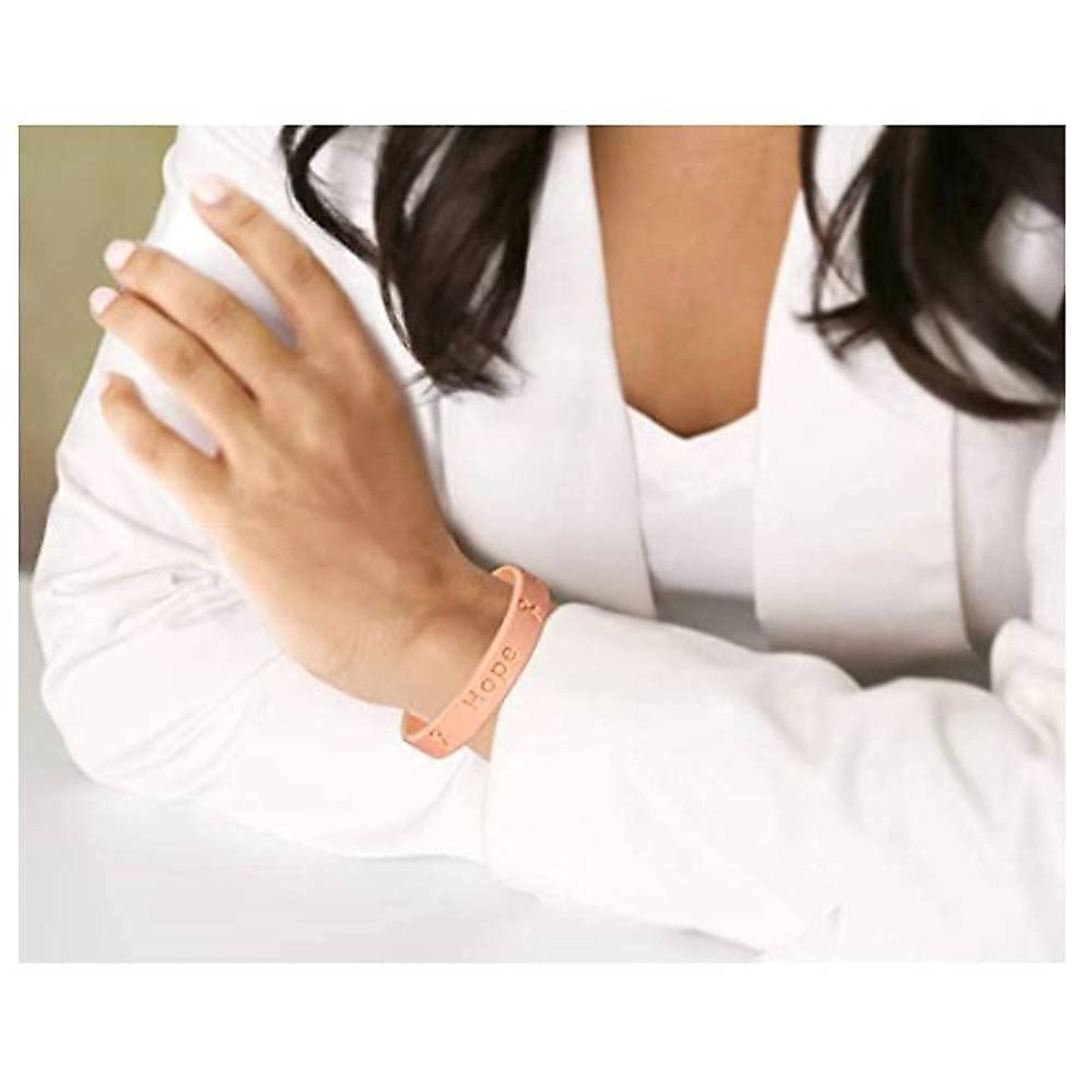 10 Pack Peach Awareness Silicone Bracelets – Peach Rubber Wristbands for Endometrial Cancer & Uterine Cancer Awareness - Perfect for People with Small Wrist