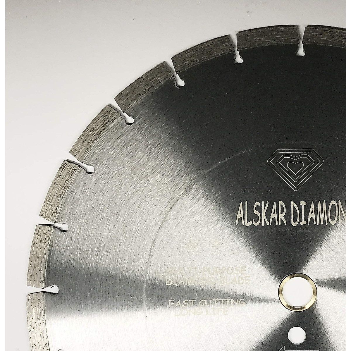 ALSKAR DIAMOND USA ADLSS 12 inch Dry or Wet Cutting General Purpose Segmented High Speed Diamond Saw Blades for Concrete Stone Brick Masonry with Arbor 1"-20mm (12")