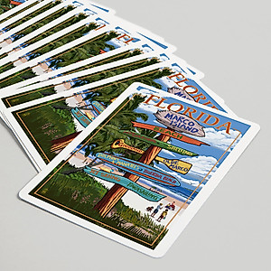 Lantern Press Marco Island, Florida, Destinations Sign (52 Playing Cards, Poker Size Card Deck with Jokers)