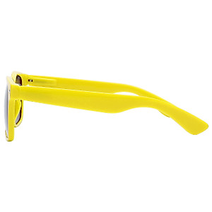 OWL Retro Style Yellow Frame Vintage Smoke Lens Sunglasses for Ladies