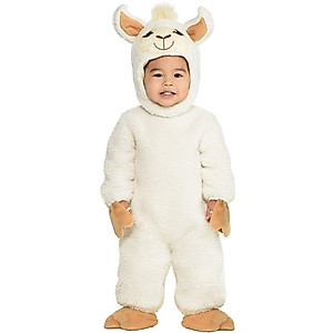 amscan Lovable Llama, White, 6-12 Months