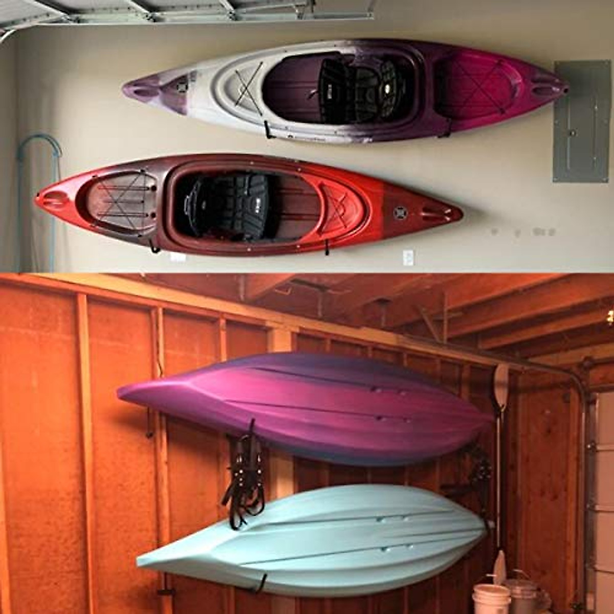 Whrsinlor Heavy Duty 13 Inches Jumbo Arm Indoor Outdoor Storage Wall Hooks, Garage and Garden Steel Organizer Rack, 6 Pack Garage Storage Hooks