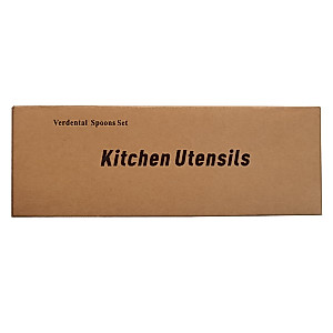 Verdental Novelty Flatwares Set Cute Cartoon Bear Stainless Steel Dinner Spoons with Ceramic-Handle with Case, Gift Case (Set of 4)