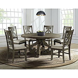 Picket House Furnishings Stanford Round 7PC Dining Set-Table & Six Chairs