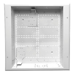 DataComm Electronics 45-8011-1P Multi-Functional Recessed Media Box with Integrated Duplex Power Receptacle For Seamless Home & Office Connectivity Solutions, In Wall Box, Hides TV Outlet & Cables