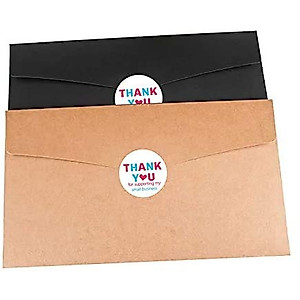 Supporting Small Business Labels Order Package Seals Business Packaging Supplies,1.5 Inch Round Thank You Stickers for Business, Online Retailers, Boutiques，500 Pcs Per Roll.